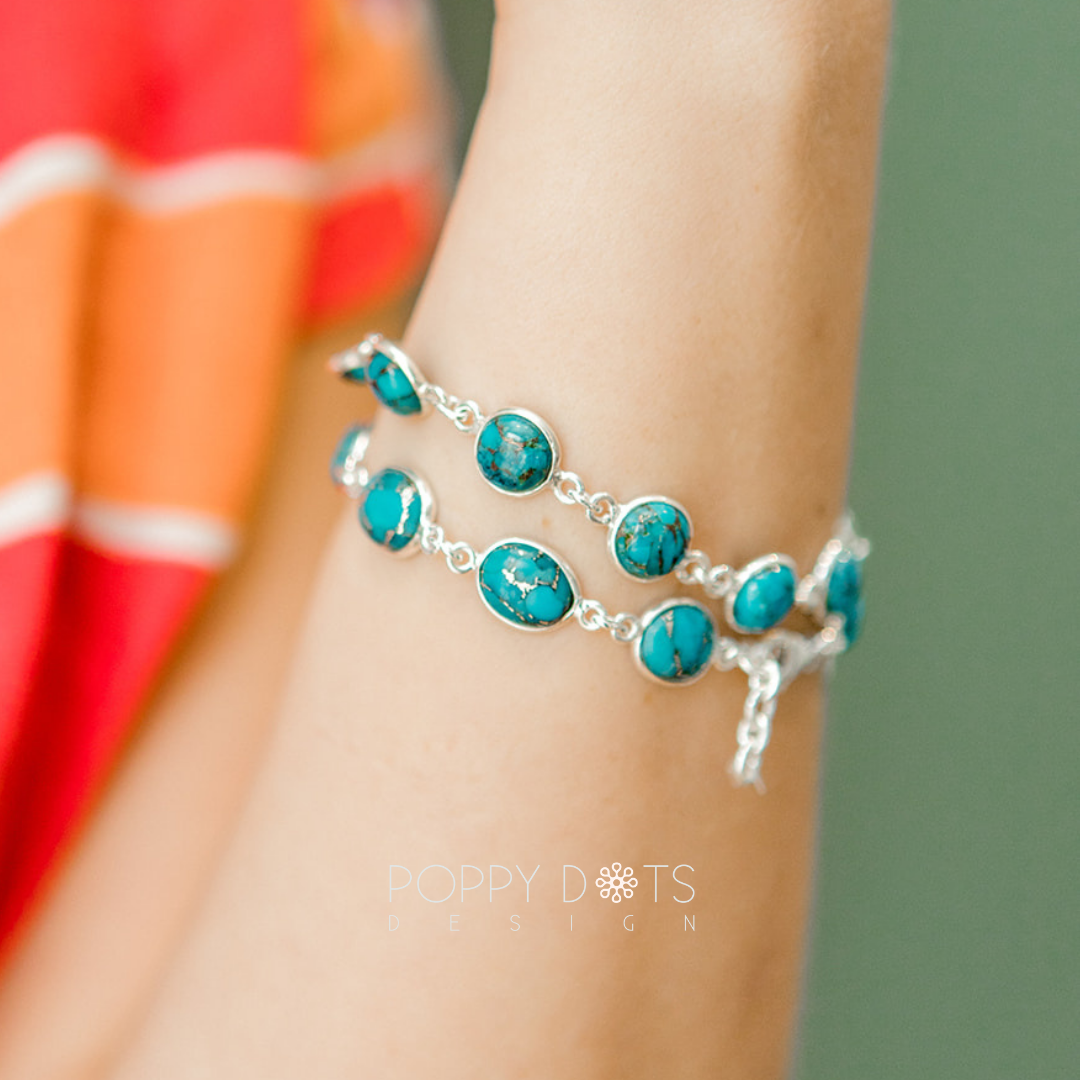 TURQUOISE - December birthstone - Sterling Silver Jewellery – Poppy ...