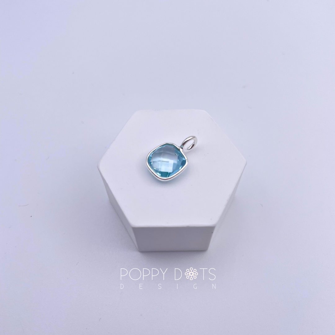 Sterling Silver Blue Topaz Pendant | Poppy Dots Design SA online shop