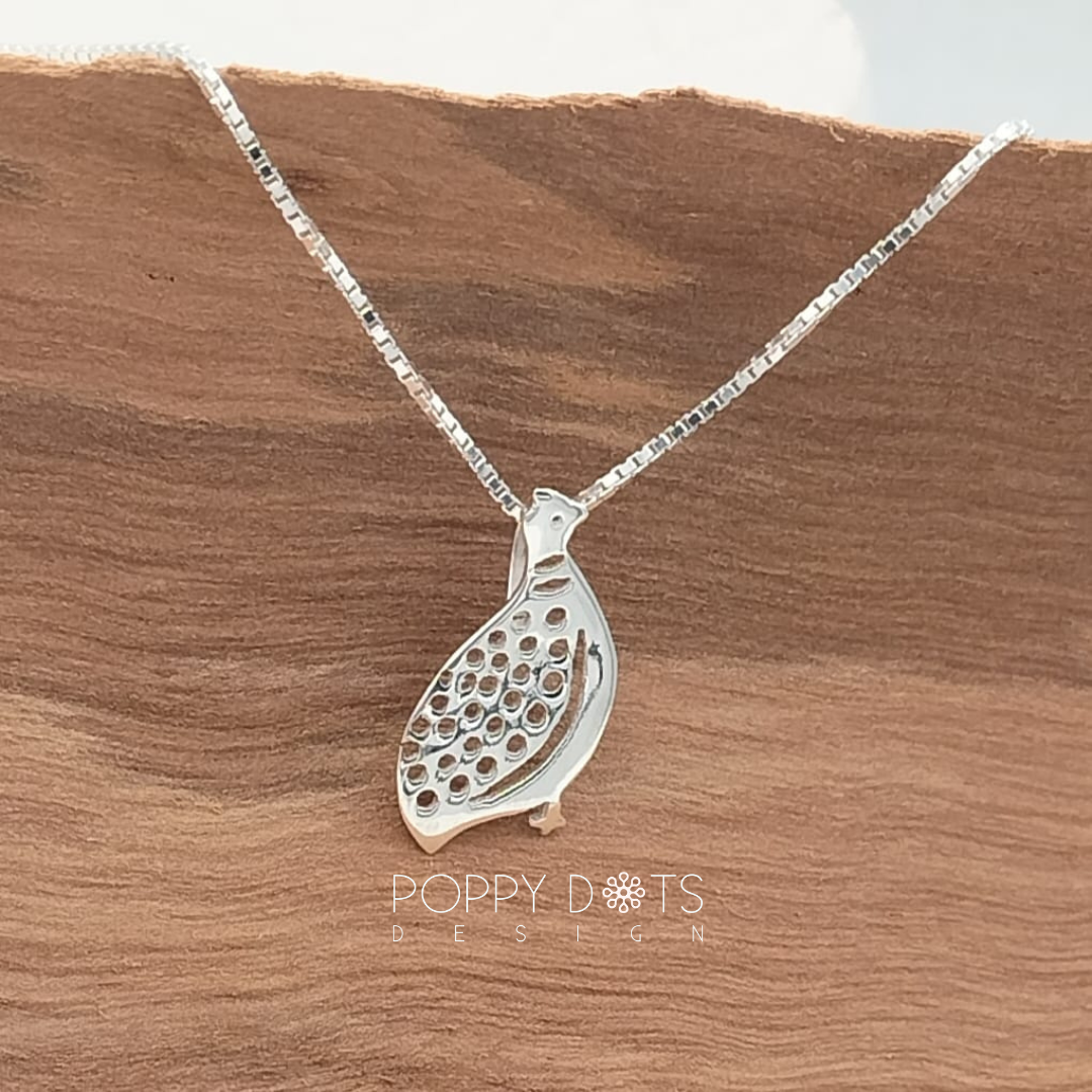 Sterling Silver Guinea Fowl Pendant - Nature's Elegance Captured ...
